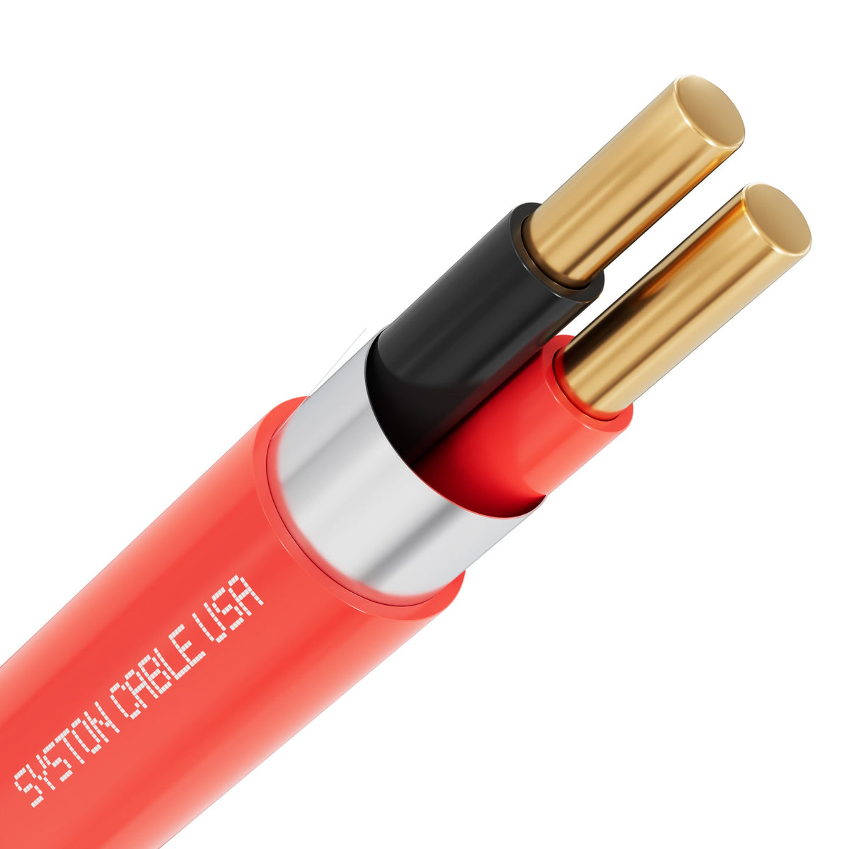 16/2 Fire Alarm Cable, Solid Copper, Red, Shielded, FPLP, Indoor/Outdo ...